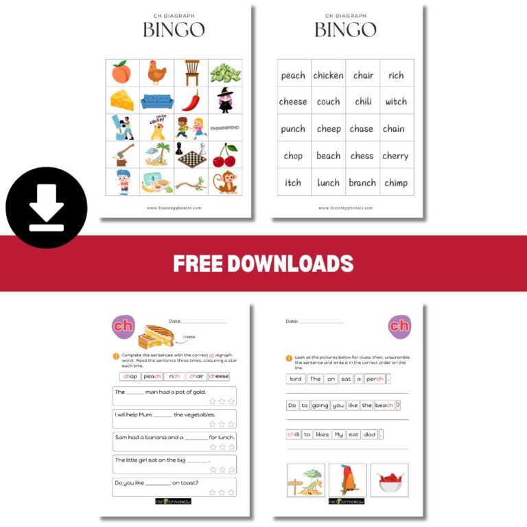 How to Teach the Consonant Digraph CH - FootStep Phonics