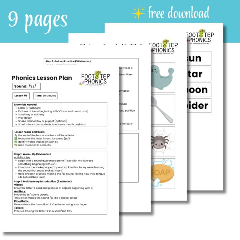 Comprehensive Phonics Lesson Plans - Footstep Phonics - FootStep Phonics